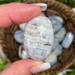 Chunky Blue Scheelite Tumbles, Pocket Crystals, Crystals for Grids ...