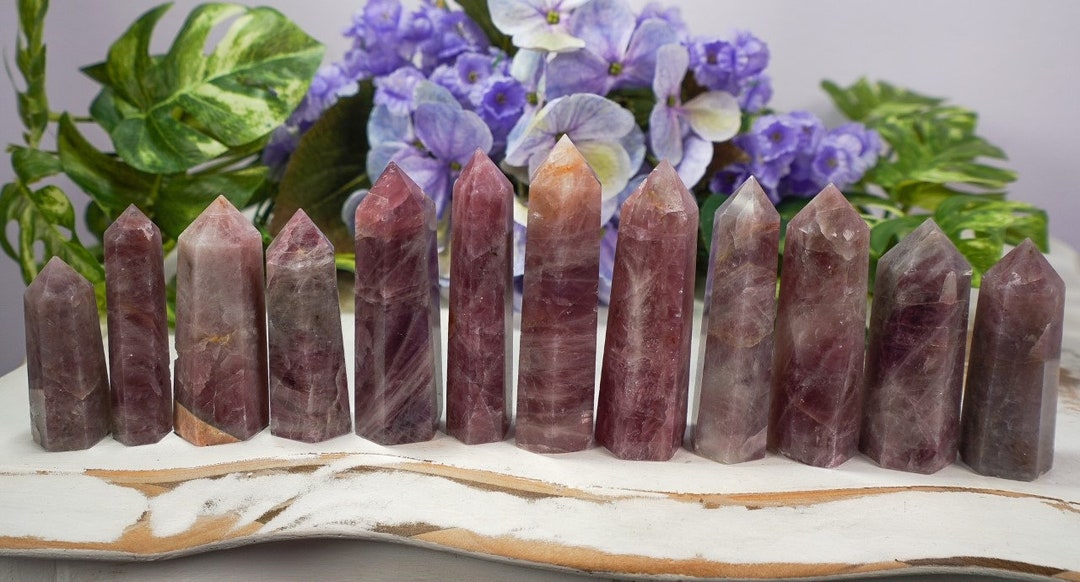You Choose Purple Rose Quartz Towers, Love Stone - Etsy