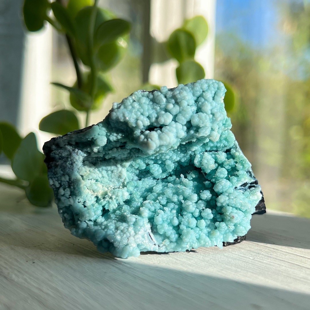 Blue Gibbsite Botryoidal Specimen, Raw Blue Black Mineral, Unique ...
