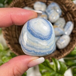 Chunky Blue Scheelite Tumbles, Pocket Crystals, Crystals for Grids ...