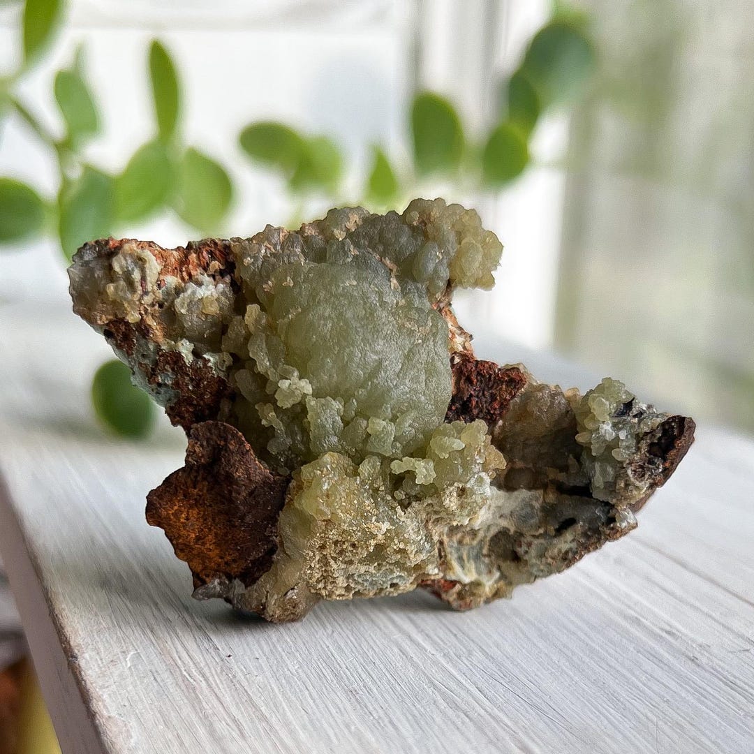 Adamite Specimen, Geology Rockhound Gift, Unique Red Mineral Limonite ...
