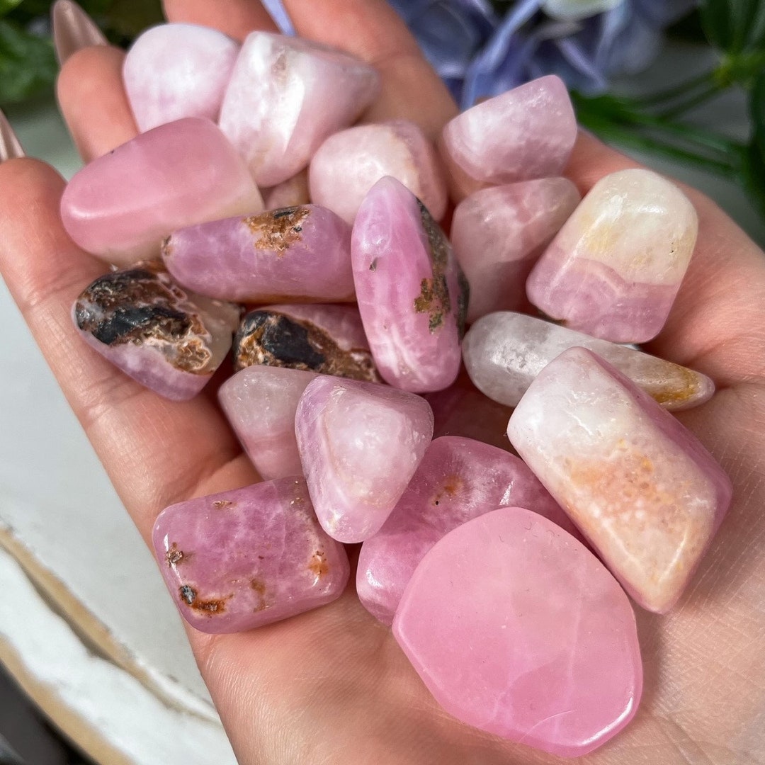 Pink Aragonite Tumbles, Stone for Happiness, Healing Energy - Etsy