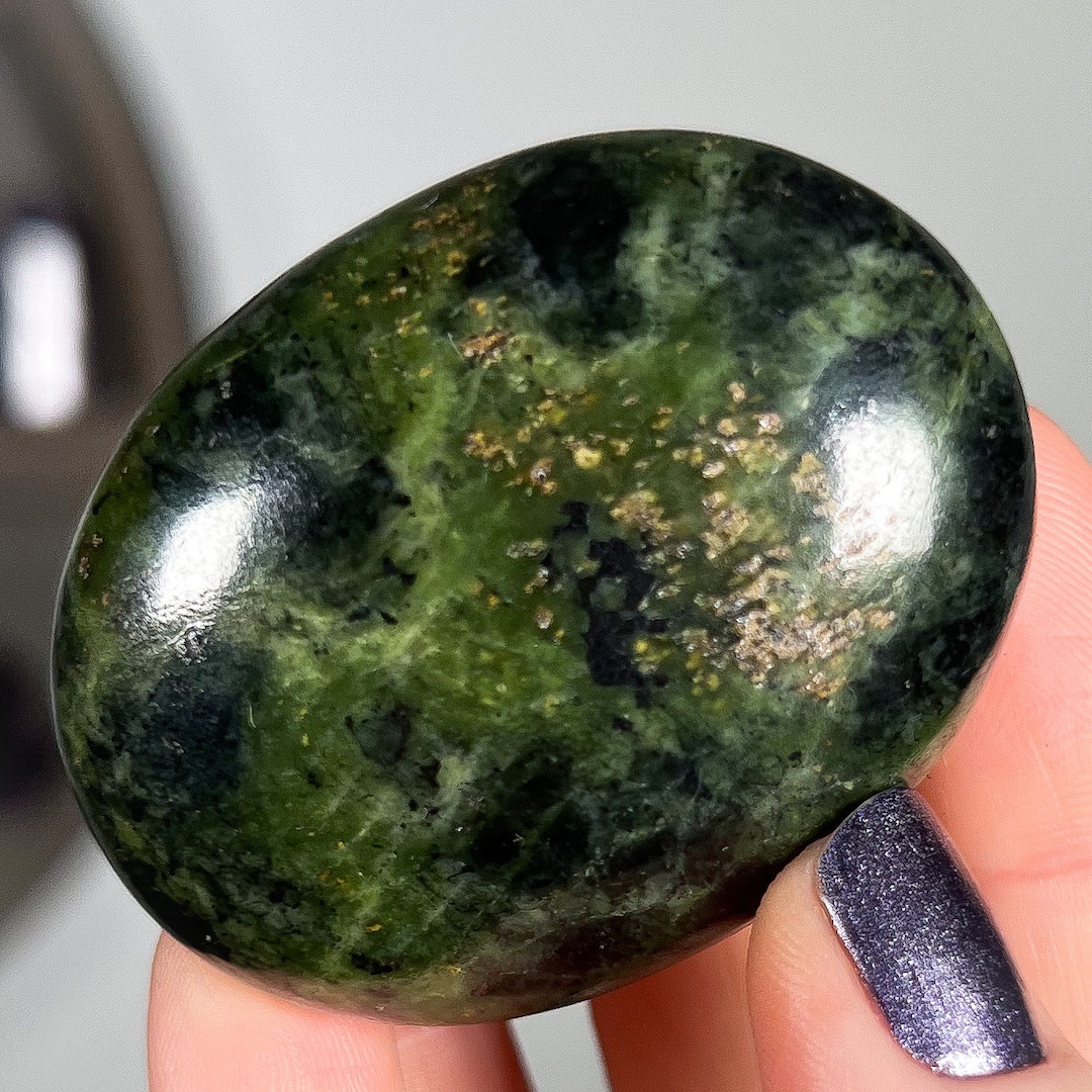Green Nephrite Jade Palm Stones, Choose Your Crystal, Heart Chakra ...
