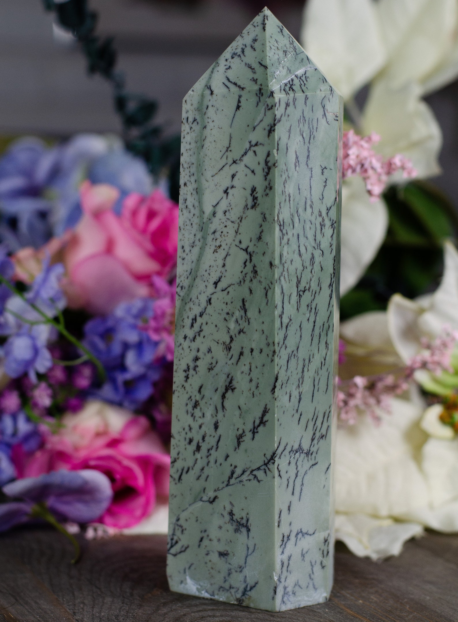 Green Dendritic Agate Tower Extra Large 3 Lbs Abundance - Etsy