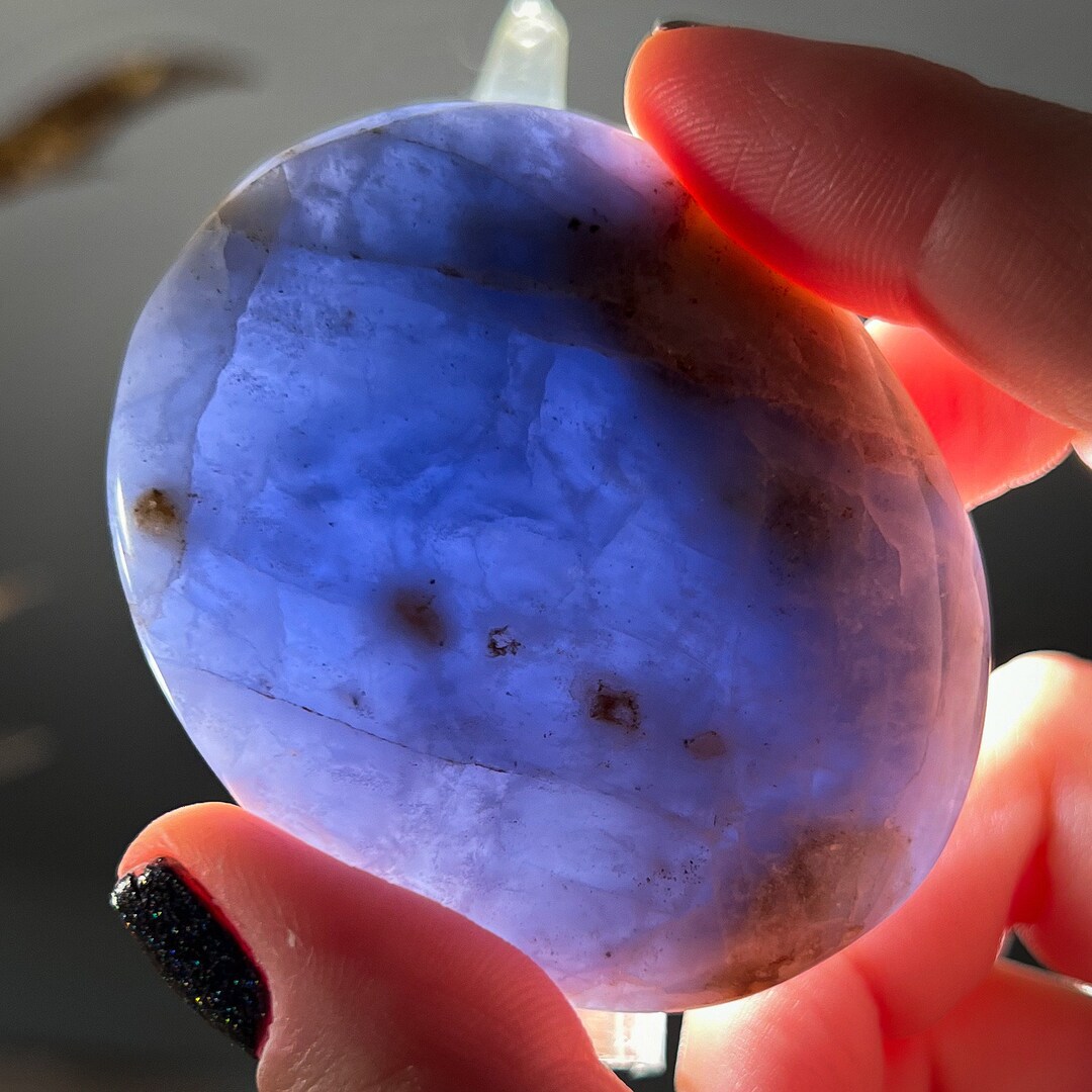 AAA Purple Hackmanite Palm Stones, UV Reactive, Choose Your Crystal ...