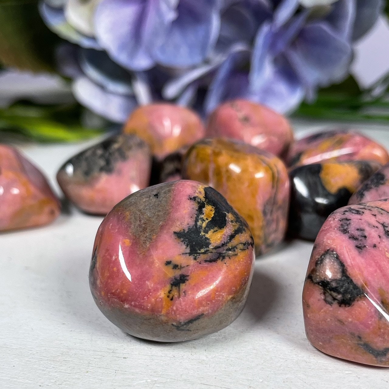 Rhodonite Tumbles Relationship Stone - Etsy