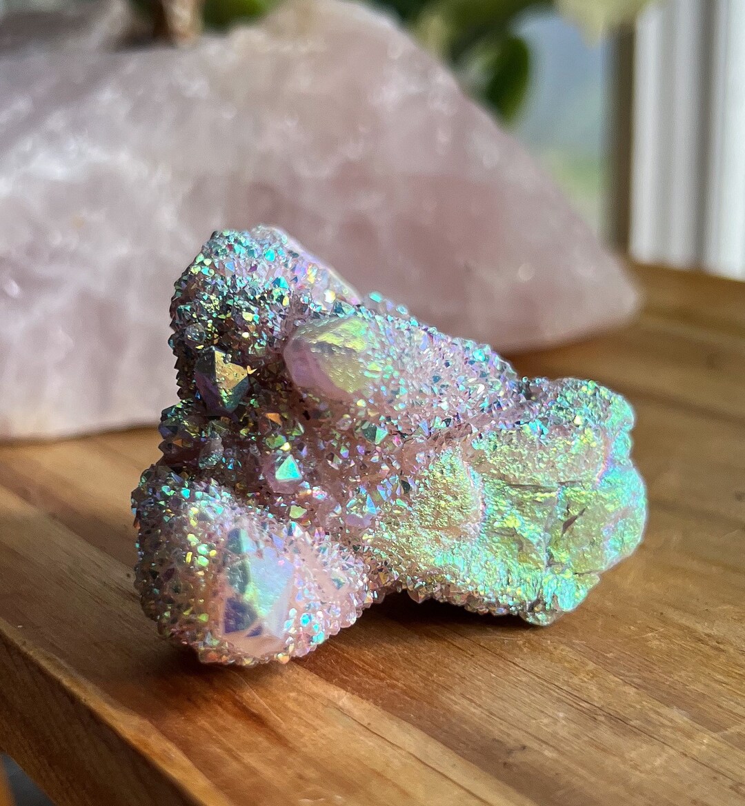 Rare Quality Rainbow Aura Spirit Quartz Cluster, Rare Custom Coated ...