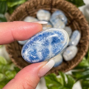 Chunky Blue Scheelite Tumbles, Pocket Crystals, Crystals for Grids ...