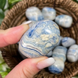 Chunky Blue Scheelite Tumbles, Pocket Crystals, Crystals for Grids ...