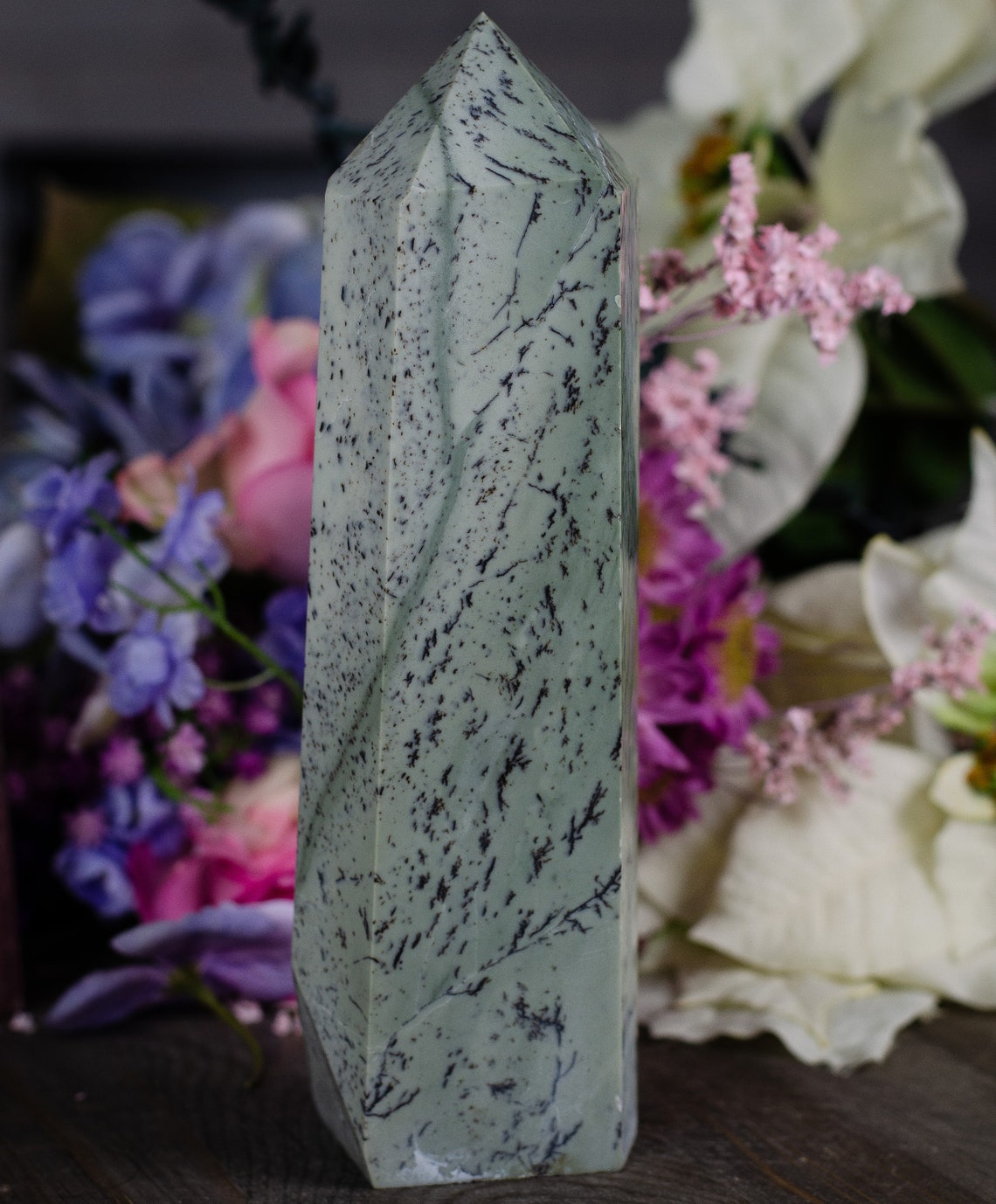 Green Dendritic Agate Tower Extra Large 3 Lbs Abundance - Etsy