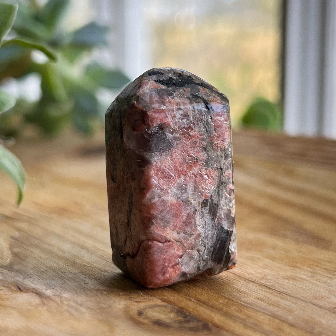 Red Dragon Euphoralite Crystal Tower: Black Tourmaline, Feldspar ...