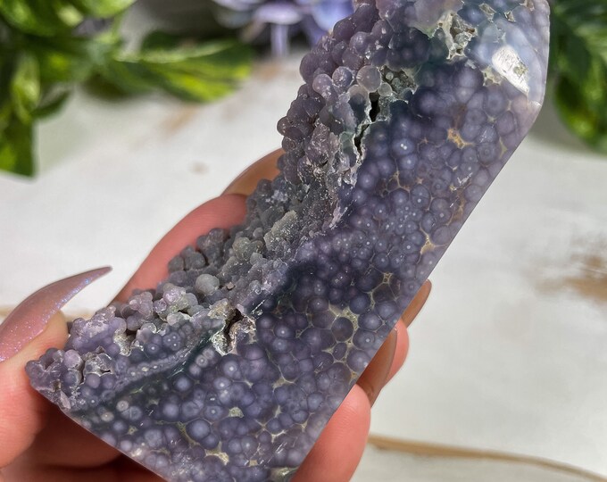 Part Raw Grape Agate Tower Botryoidal Purple Chalcedony - Etsy