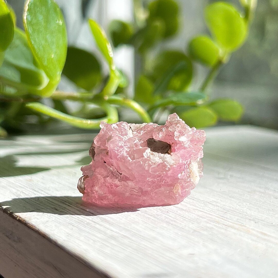 Crystallized Rose Quartz Cluster With Mica, Love Stone Specimen, Heart ...