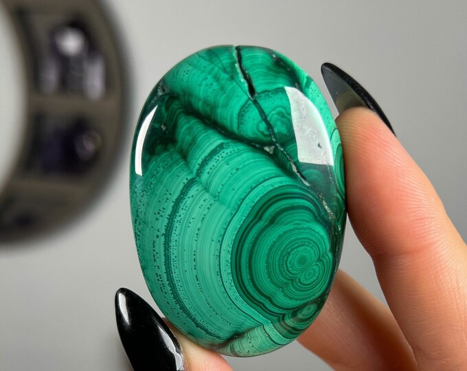You Choose Rare Malachite Palm Stones, Money Prosperity Love Stone - Etsy