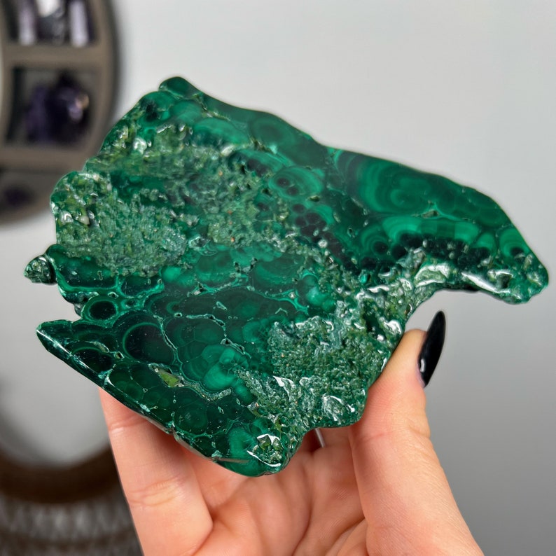 Polished Malachite Slab Part Raw, Money Prosperity Love Stone - Etsy