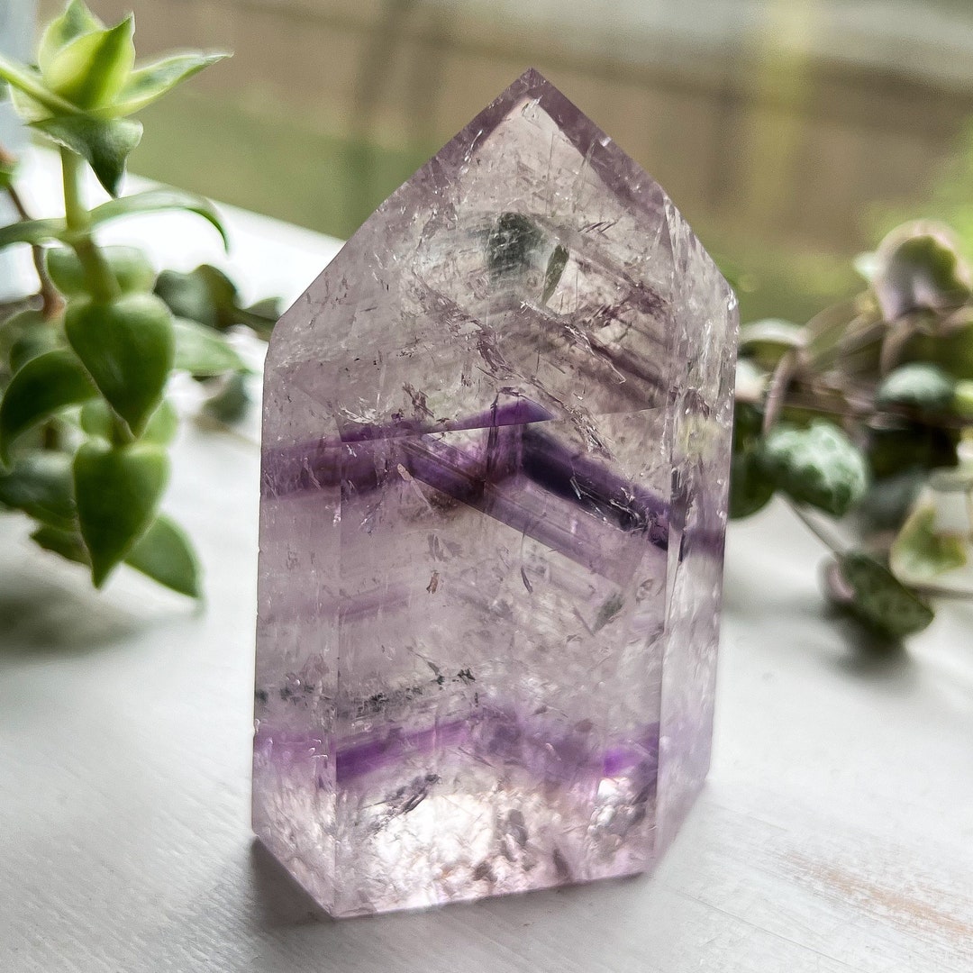 Gemmy Phantom Amethyst Tower From Brazil, High Grade Rainbow Amethyst ...