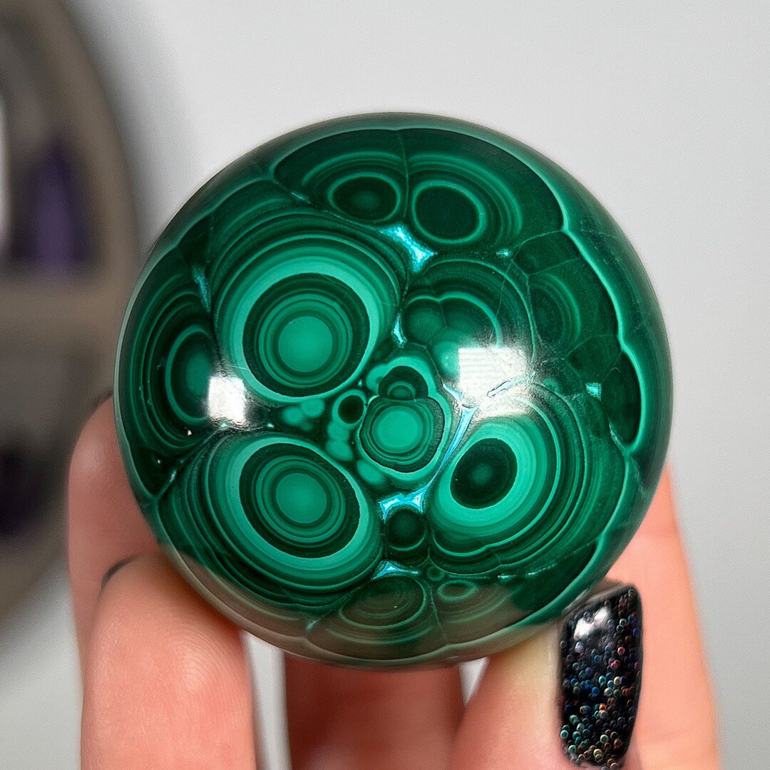 Malachite Chrysocolla Sphere, High Quality AAA Crystal Ball, Deep Blue ...