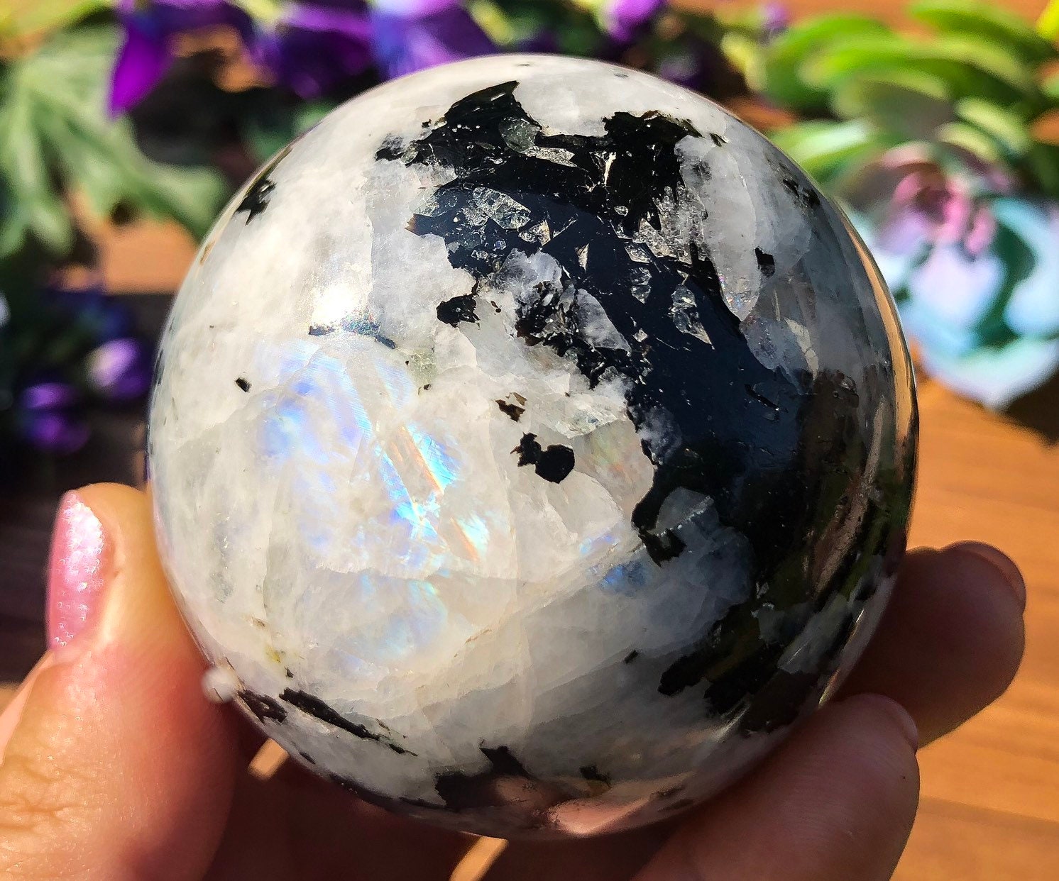 Rainbow Moonstone Sphere rainbow-moonstone-sphere