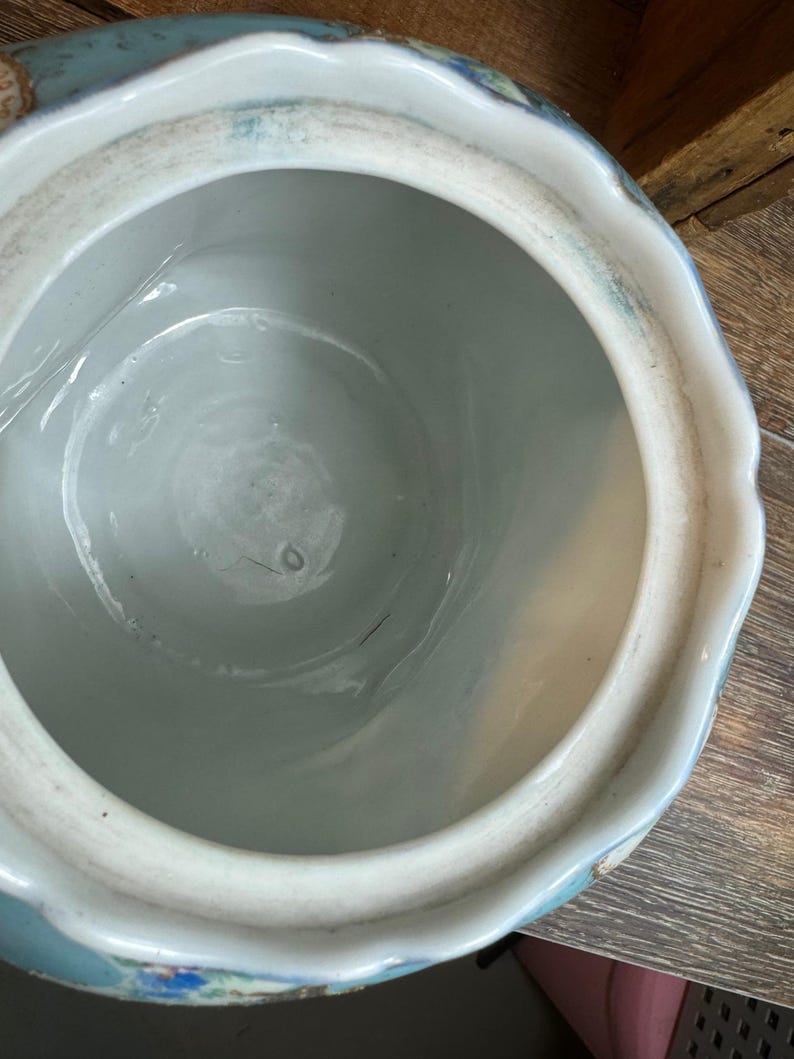 Vintage Ceramic Biscotti/bisquit Jar With Lid and Handles - Etsy