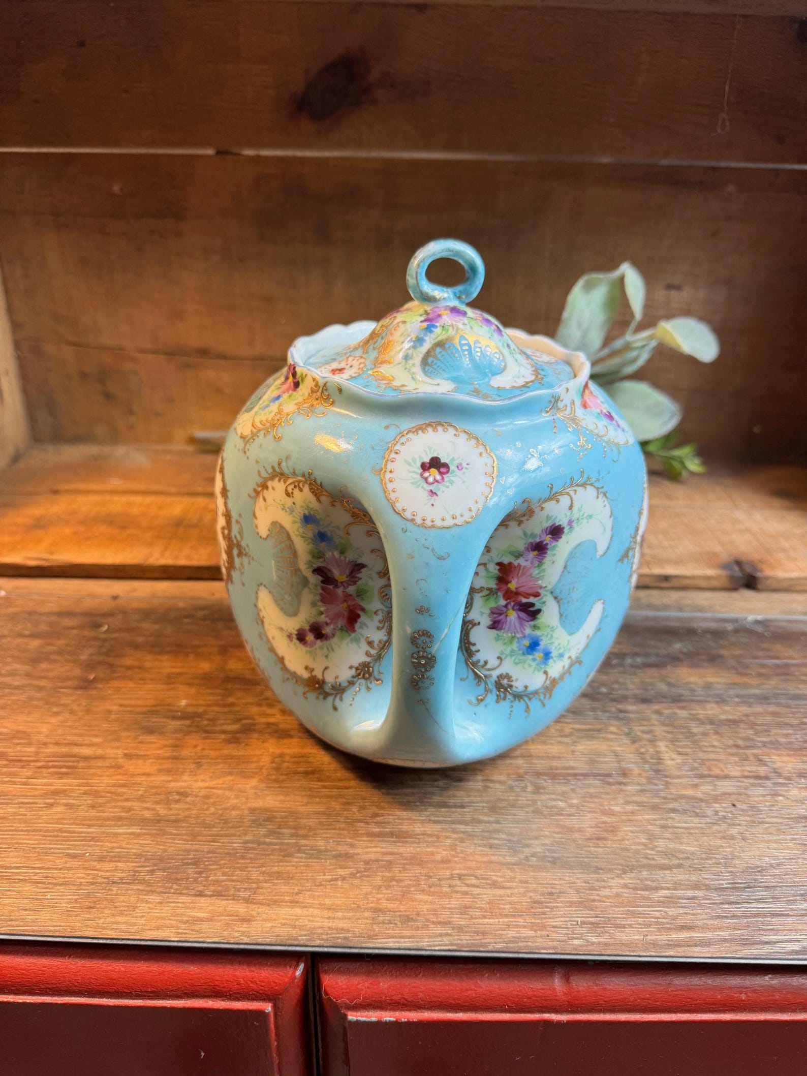 Vintage Ceramic Biscotti/bisquit Jar With Lid and Handles - Etsy
