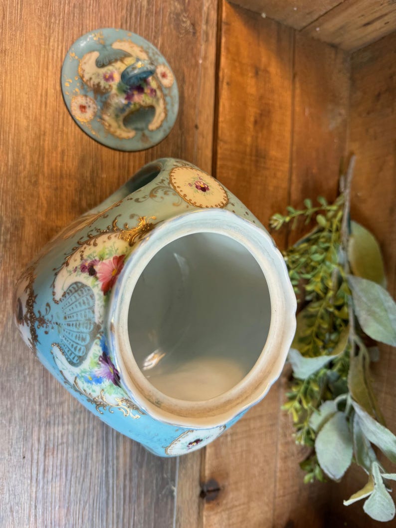 Vintage Ceramic Biscotti/bisquit Jar With Lid and Handles - Etsy