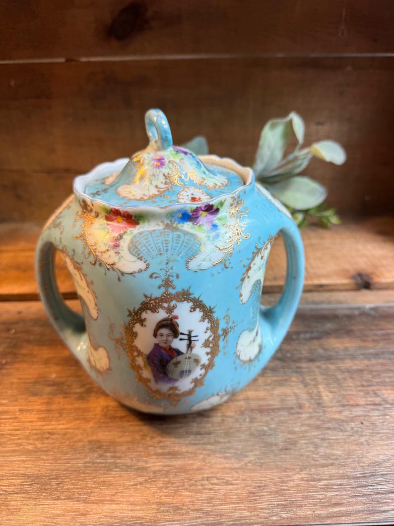 Vintage Ceramic Biscotti/bisquit Jar With Lid and Handles - Etsy