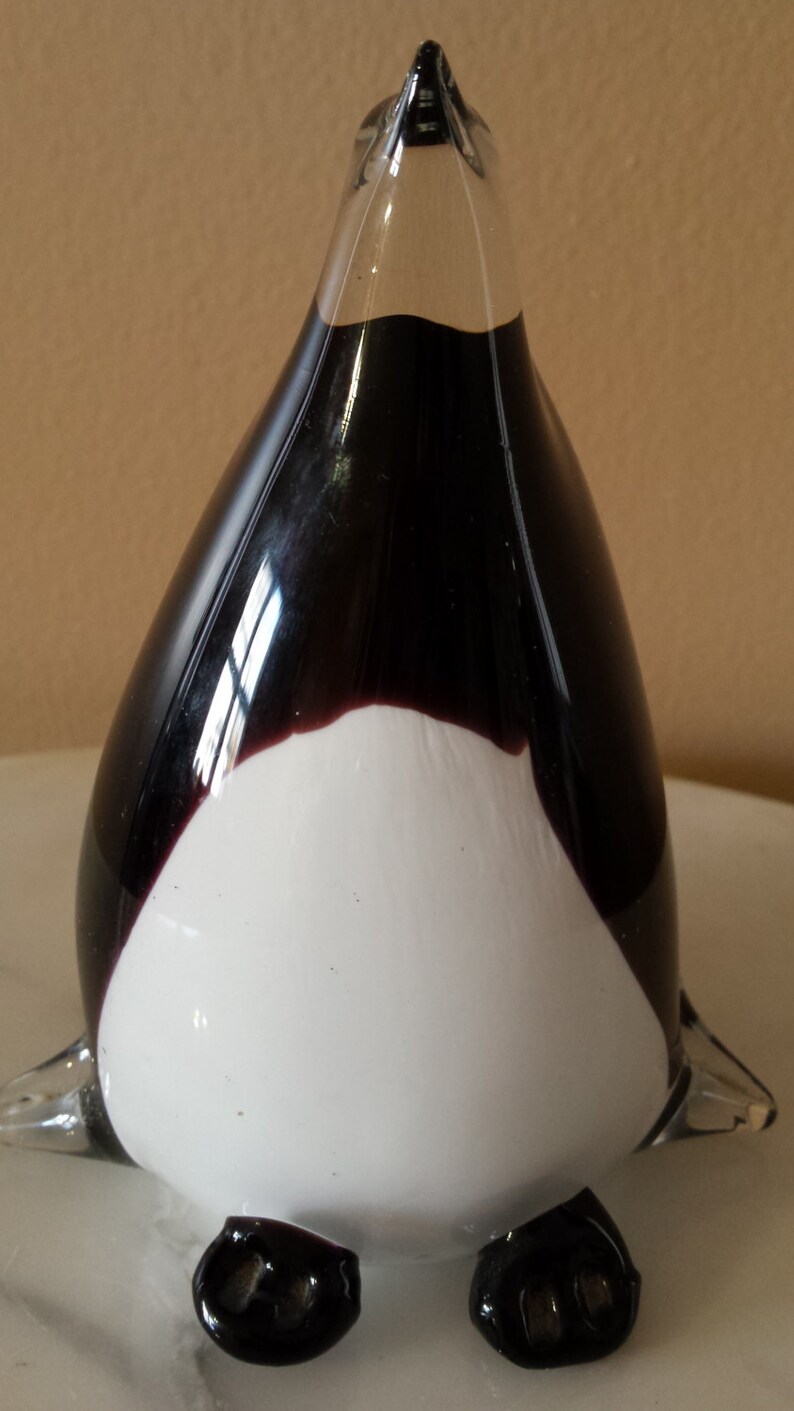 Beautiful Hand Blown Glass Penguin Paperweight - Etsy