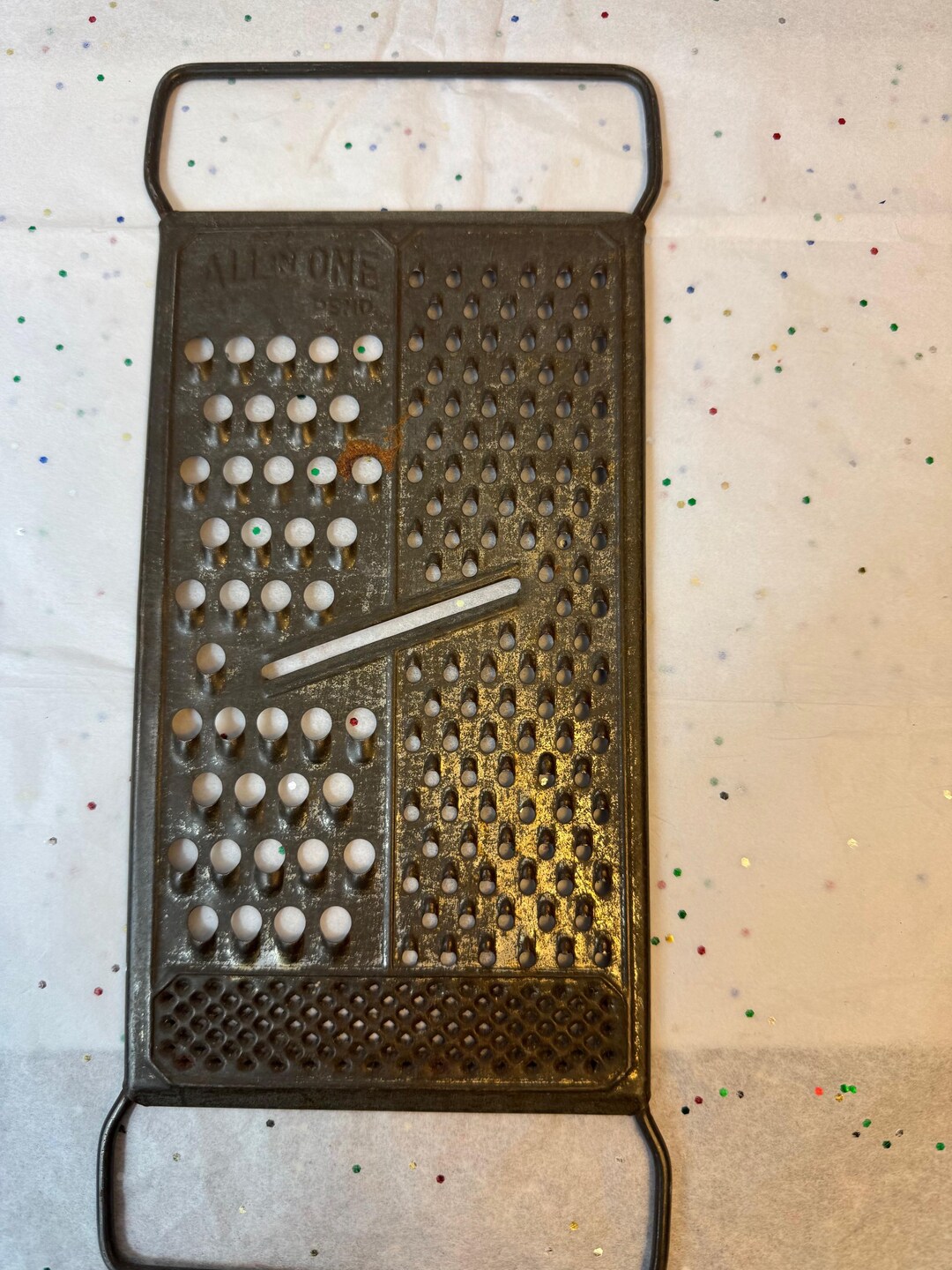 Vintage "all in One" Metal Flat Food Cheese Vegetable Grater Kitchen ...