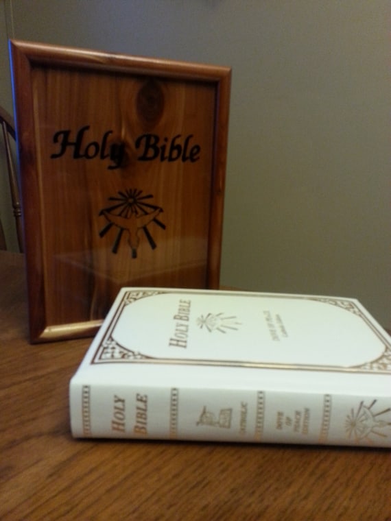 Gorgeous Cedar Bible Box With Holy Bible Dove of Peace | Etsy