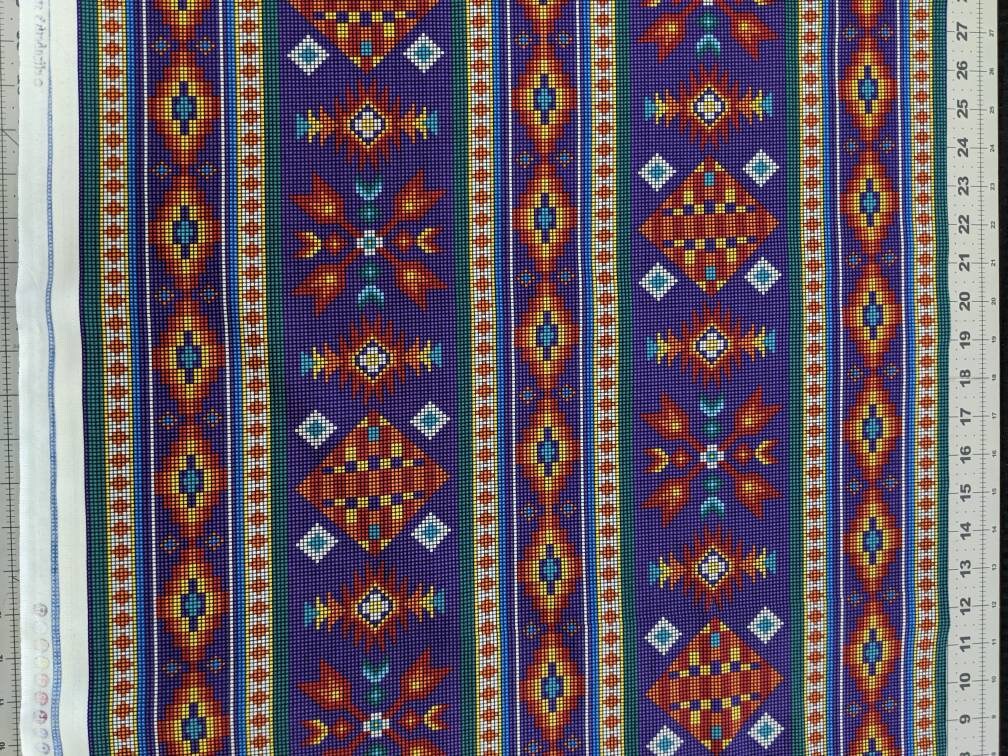 Tucson Purple Native American Beadwork Stripe Beautiful High - Etsy