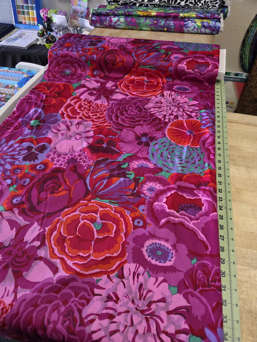 108" Wide Backing Bekah Magenta From the Kaffe Fassett Collective ...