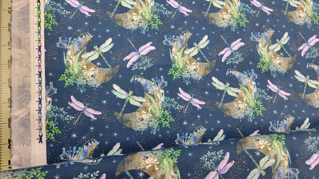 Dragonfly Flutter - Moon With Dragonflies - High Quality Quilting ...