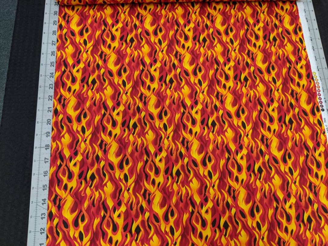 Fire Flames-45 Inch End of Bolt Beautiful Quilt Fabric - Etsy