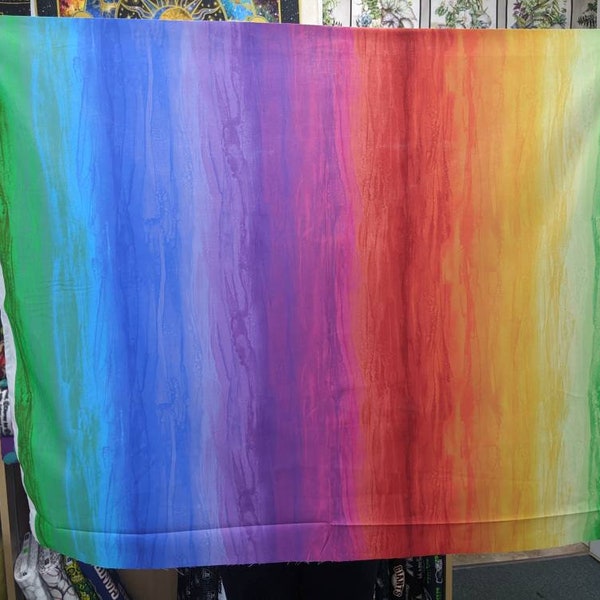 Rainbow Cotton Fabric by the Yard - Etsy
