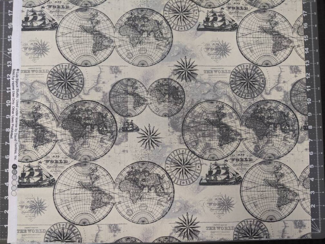 World Map Nautical Ship Compass Beautiful High Quality - Etsy