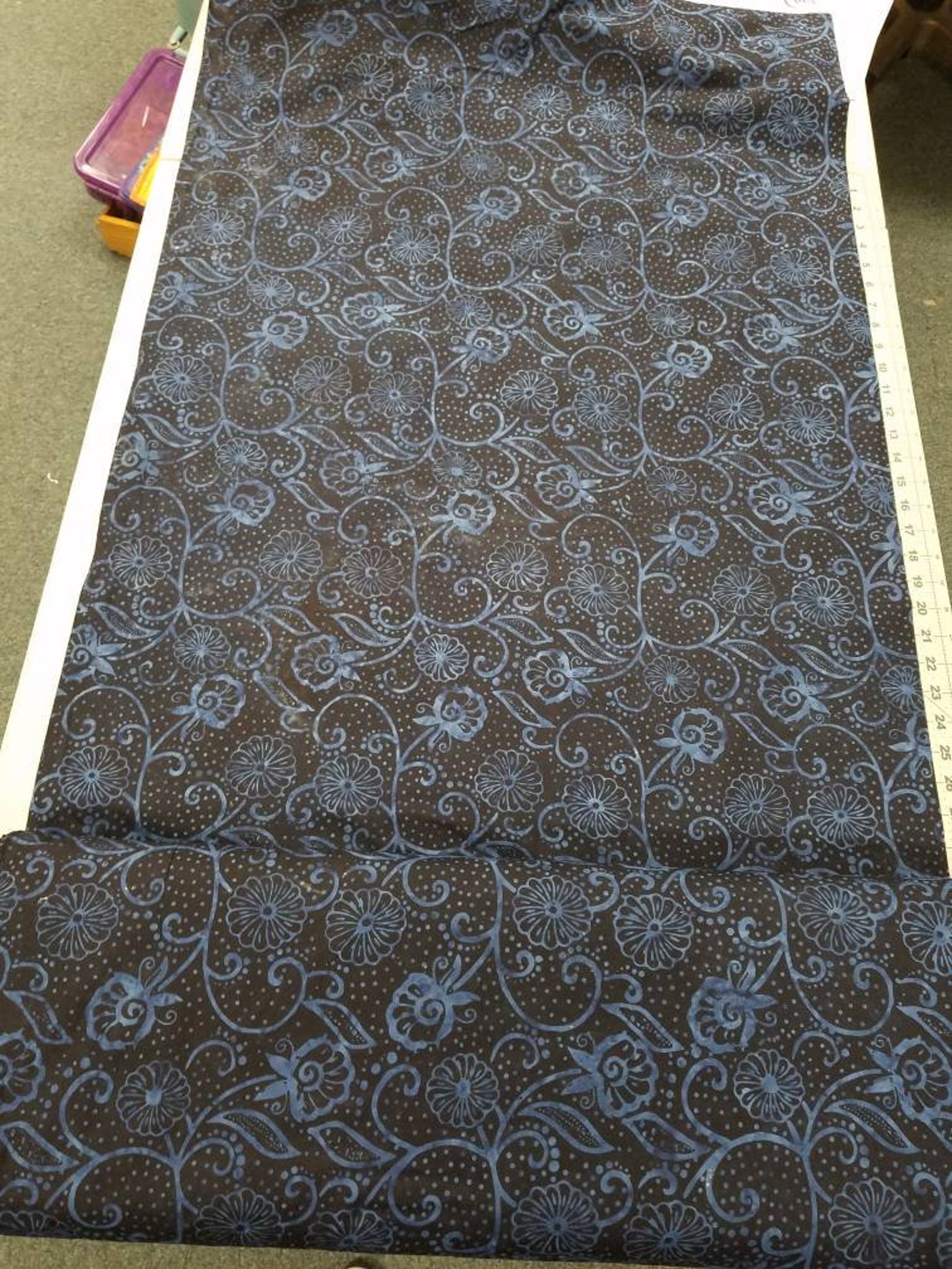 Beautiful Batik 108 Extra Wide Backing Blue Flowers on - Etsy