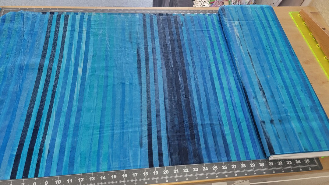 WATER World of Stripes Batik From Robert Kaufman- High Quality Quilting ...