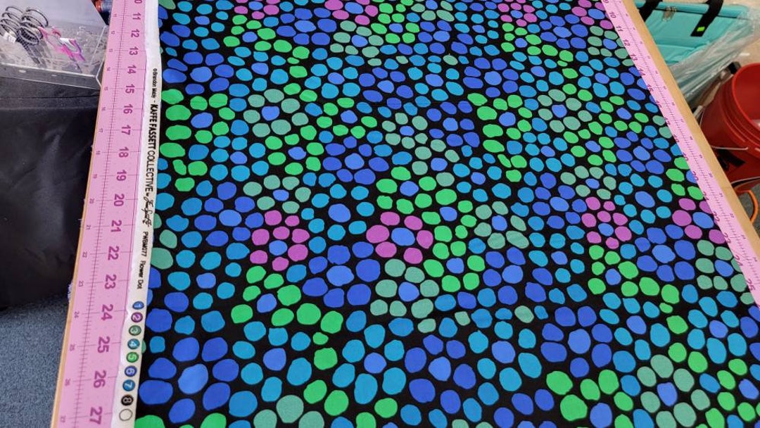 Flower Dot Black by Brandon Mably by Kaffe Fassett Collective Feb 2022 ...