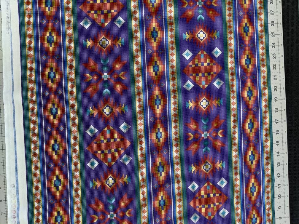 Tucson Purple Native American Beadwork Stripe Beautiful High - Etsy