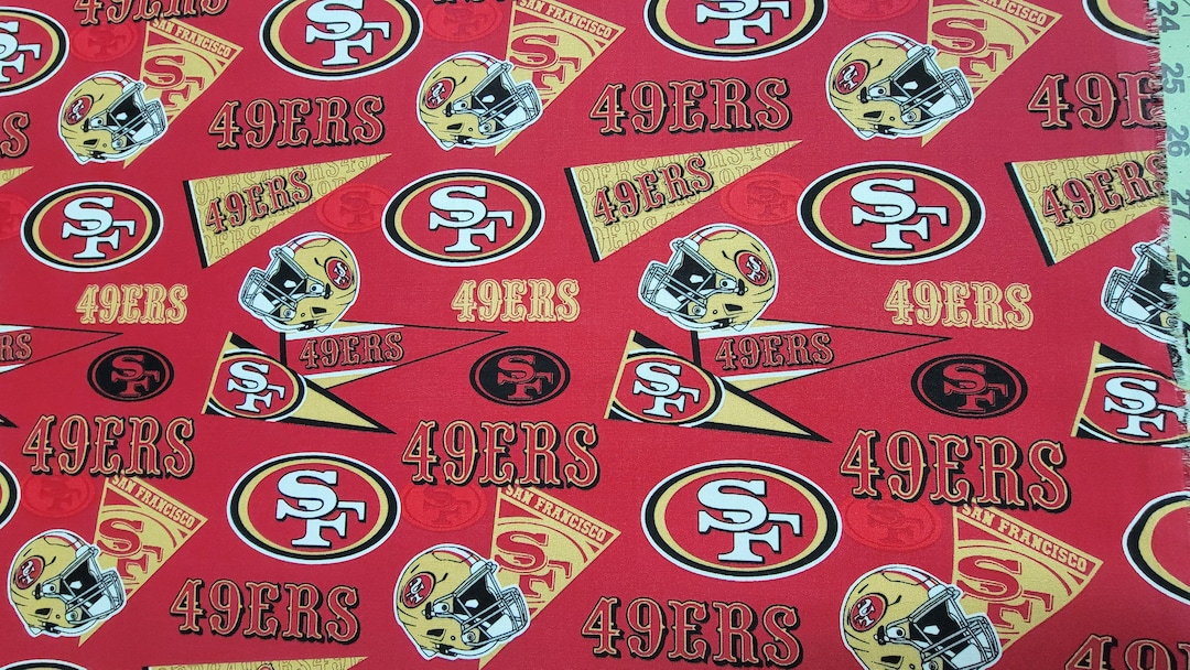 San Francisco 49ers Helmets and Flags 44 Inch Wide High Quality ...