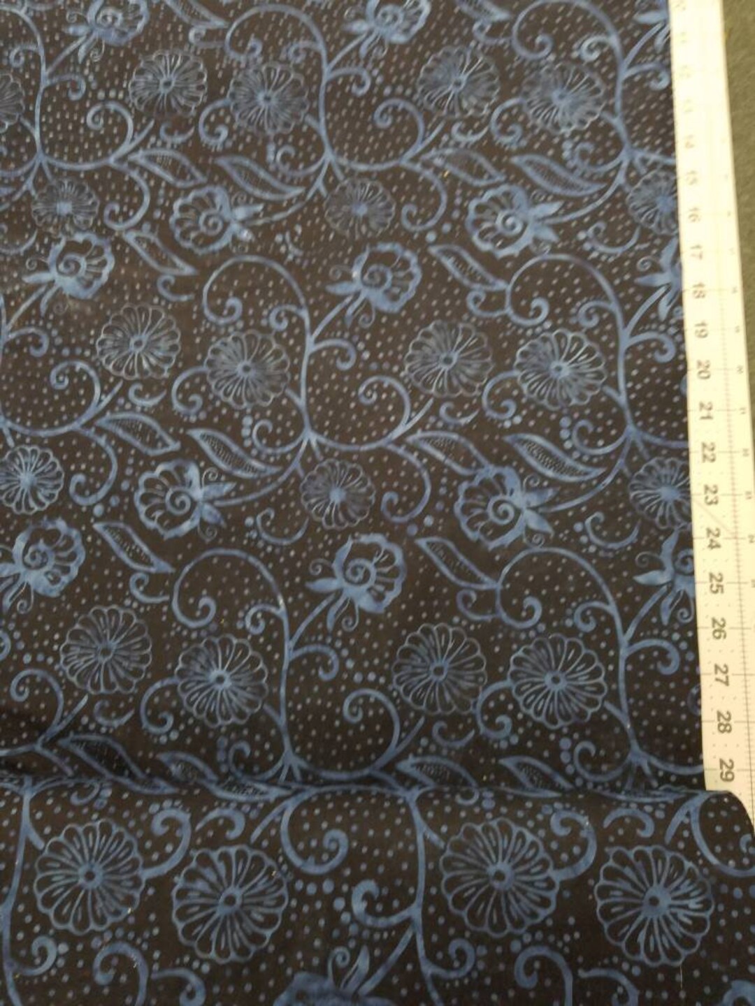 Beautiful Batik 108 Extra Wide Backing Blue Flowers on - Etsy