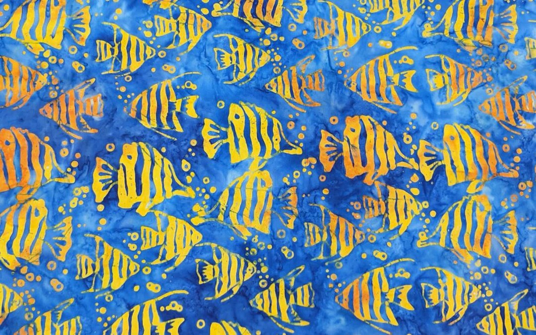 Fish Ocean Batik From Anthology - High Quality Quilting Cotton From the ...