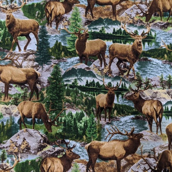 Elk Fabric - Etsy