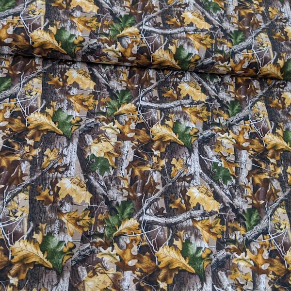 Camo Fabric by the Yard Cotton - Etsy