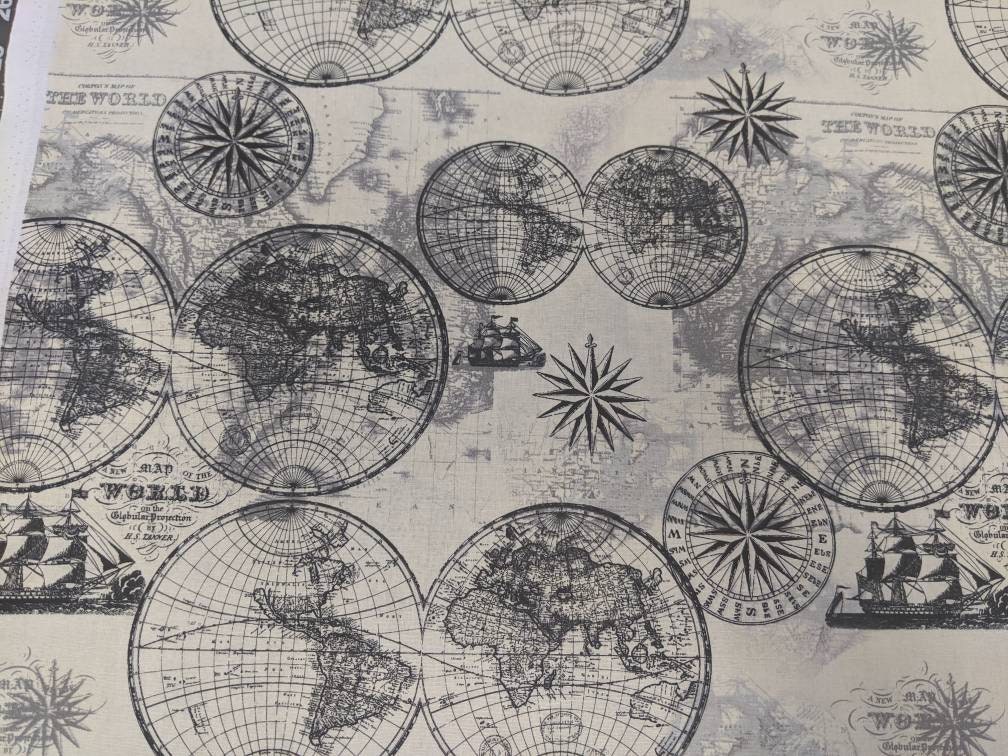 World Map Nautical Ship Compass Beautiful High Quality - Etsy