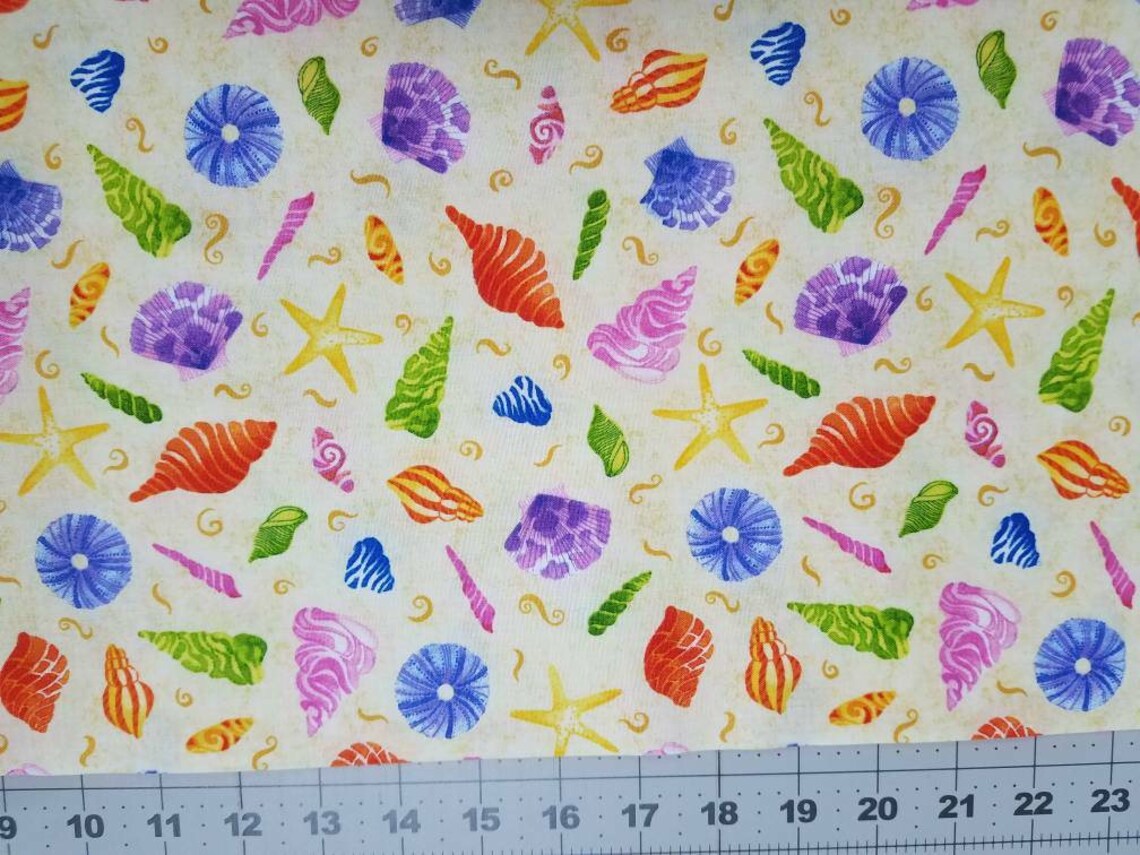 Ocean Shells High Quality Quilt Fabric by the Yard - Etsy