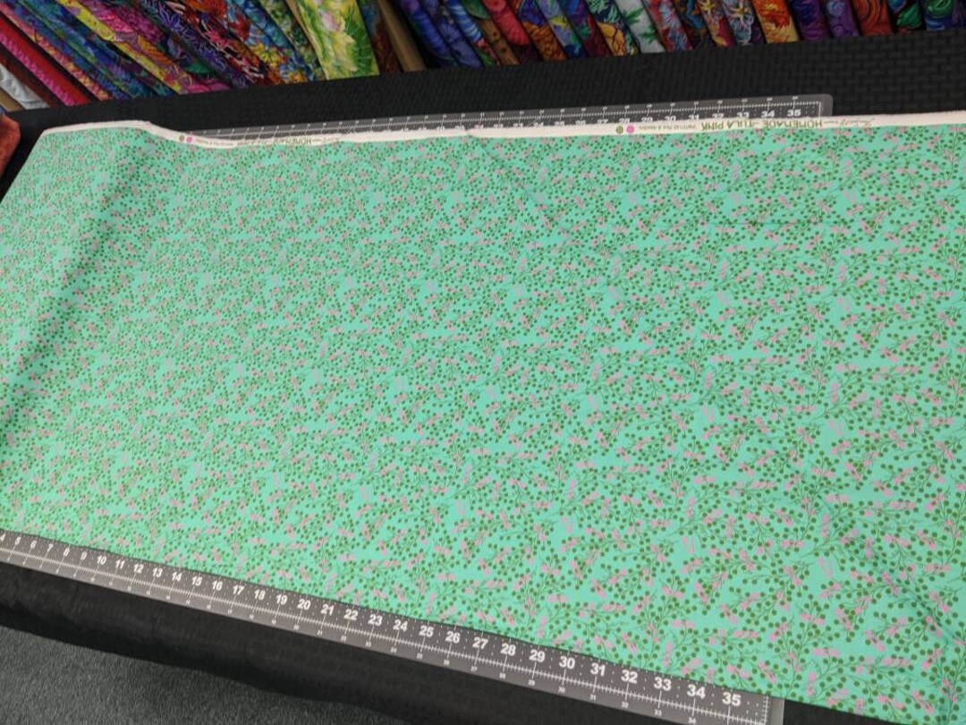 Tula Pink Pins and Needles Green Pink Morning High Quality - Etsy