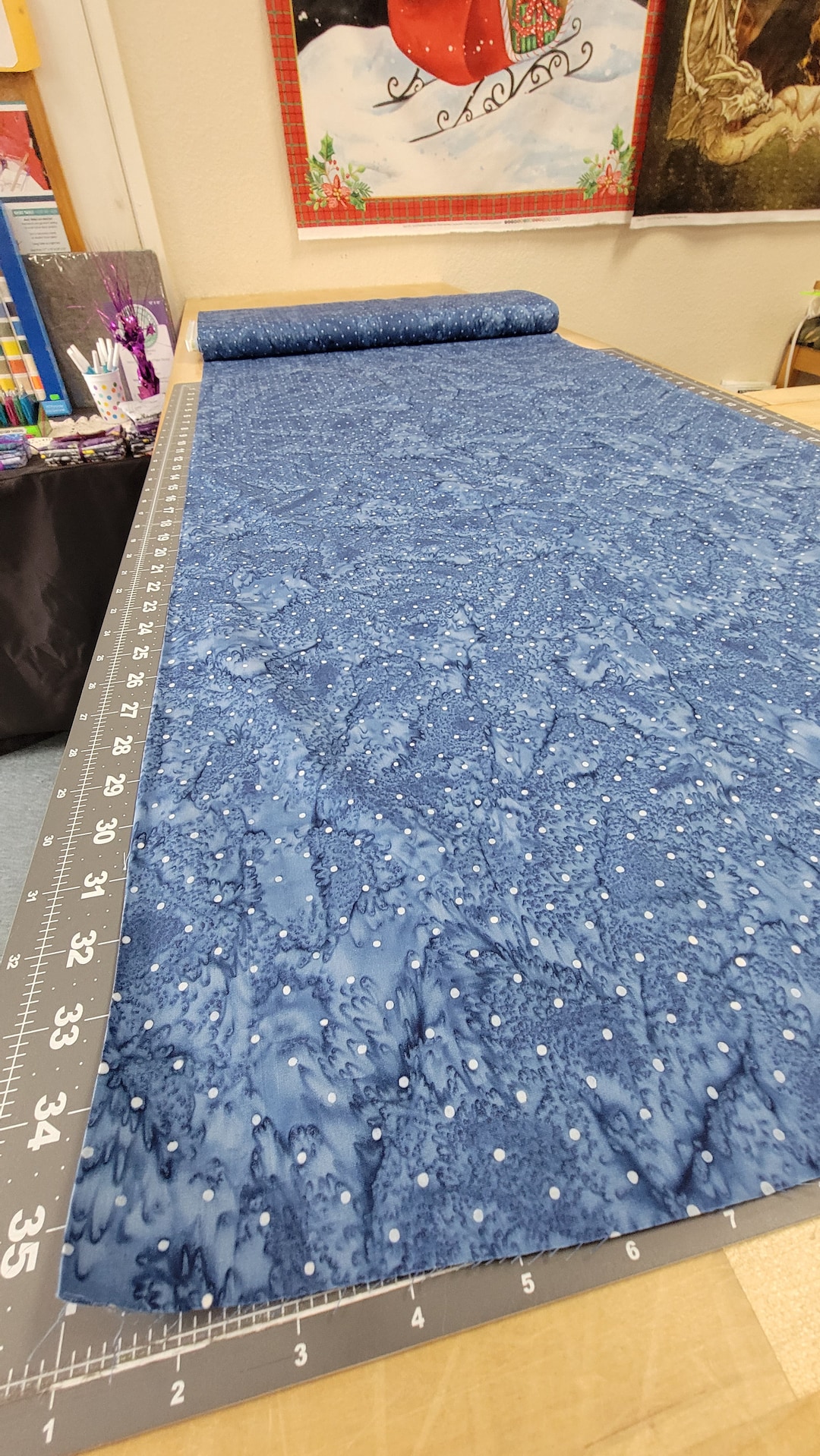 Kasuri Batik - Blue With Dots - High Quality Quilting Cotton From the ...