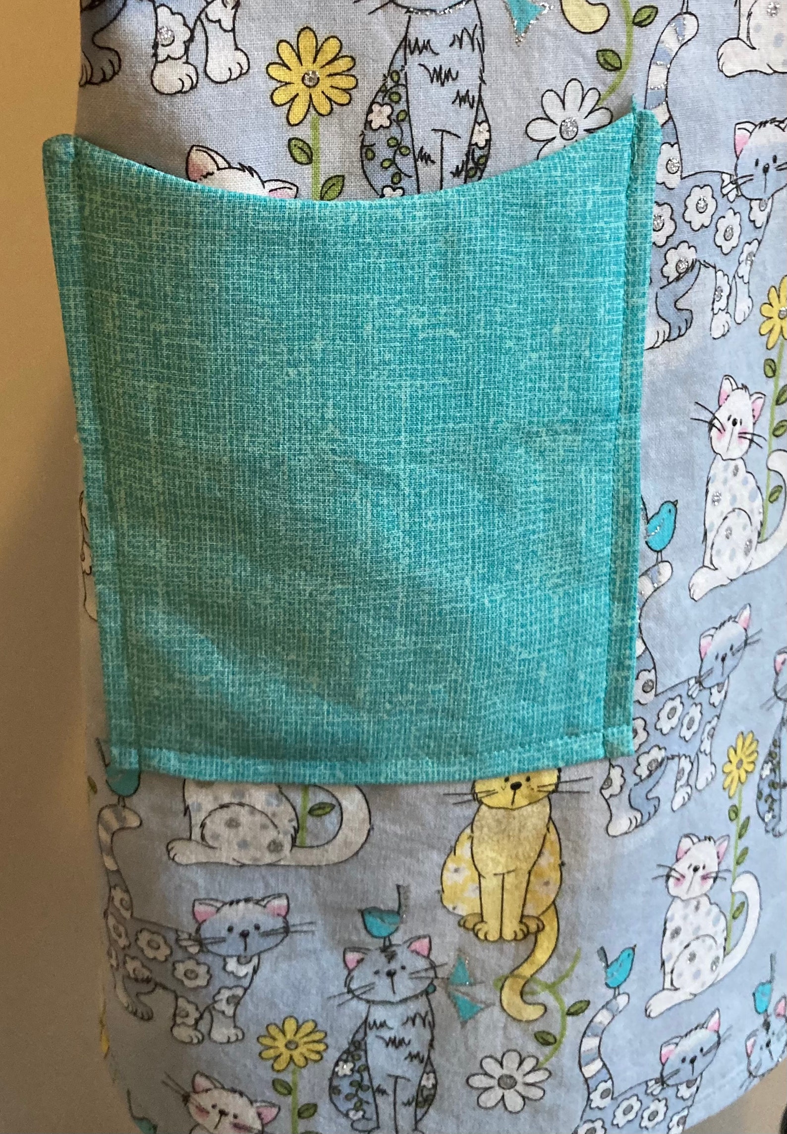 Cross Back, Child Apron/pinafore, M 6-8, Cats, Sparkle, Fully Lined - Etsy