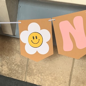 Groovy One Birthday Banner, Groovy Banner, Two Groovy Banner, Hippie ...